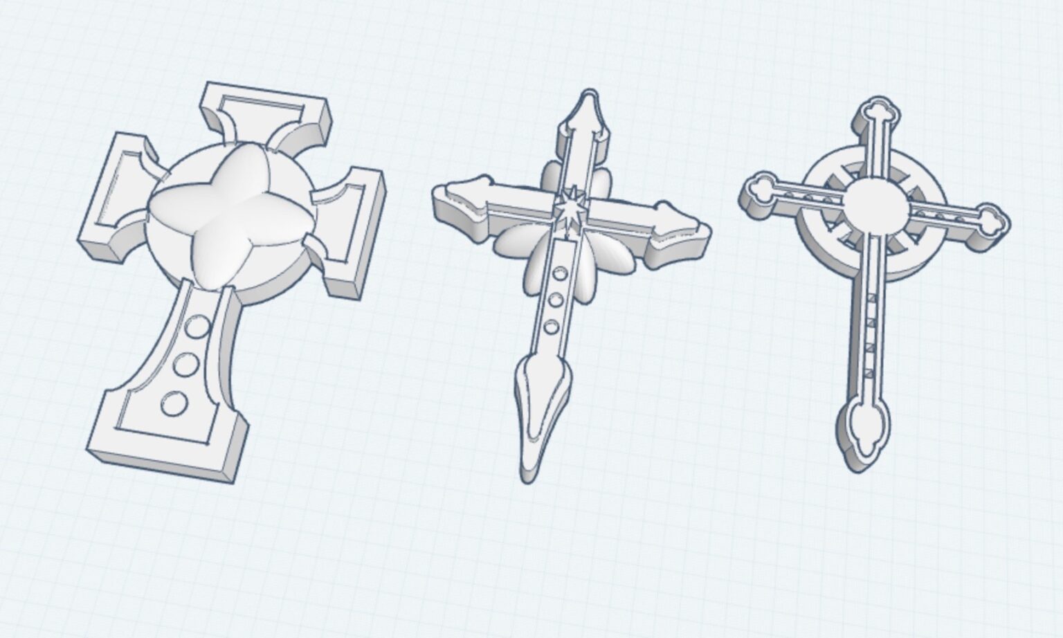 7B Cross Pendant Designs for 3D Printing | St. Peter Catholic School