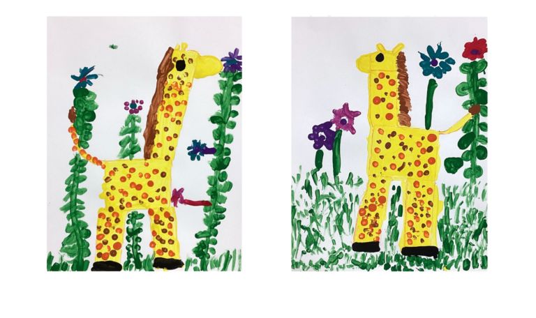 Giraffes in the Flower Garden | St. Peter Catholic School